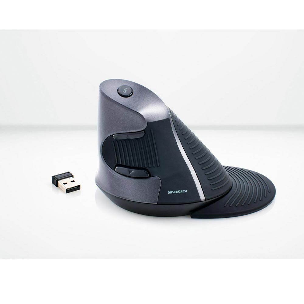 Silvercrest Ergonomische Funkmaus mit USB-Nano-Empfänger Büro Kabellos ...